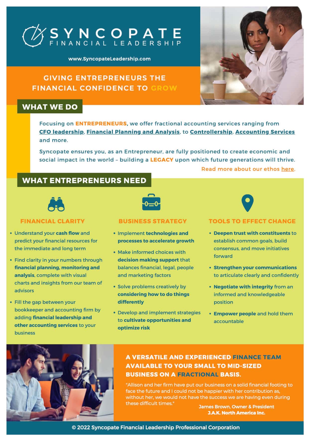 Syncopate Financial Leadership